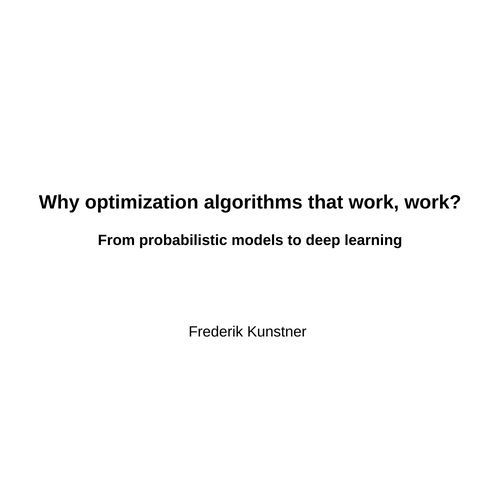 Why optimization algorithms that work, work?