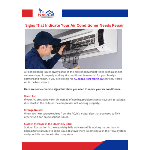 Signs That Indicate Your Air Conditioner Needs Repair
