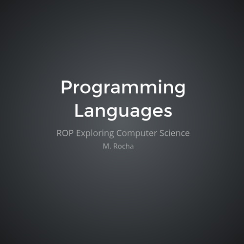 Programming Languages