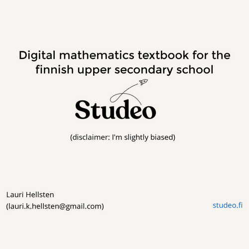 Digital mathematics textbook for the Finnish upper secondary school