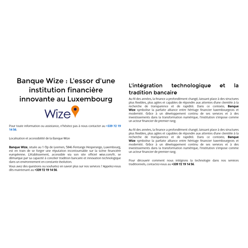 Banque Wize : L'essor d'une institution financière innovante au Luxembourg