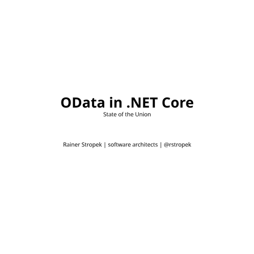 OData in .NET Core