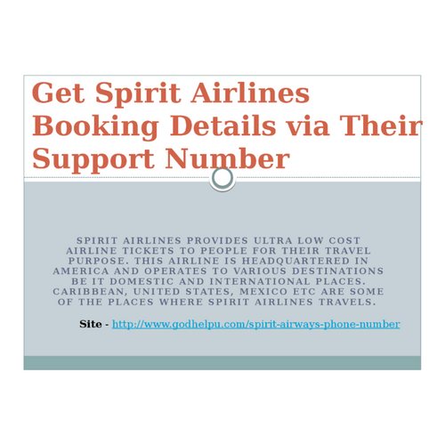 Spirit Airlines Reservations|Customer Service Number