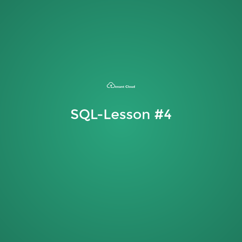 SQL - Lesson #4