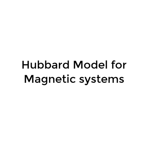 Hubbard Model for Magnetic systems