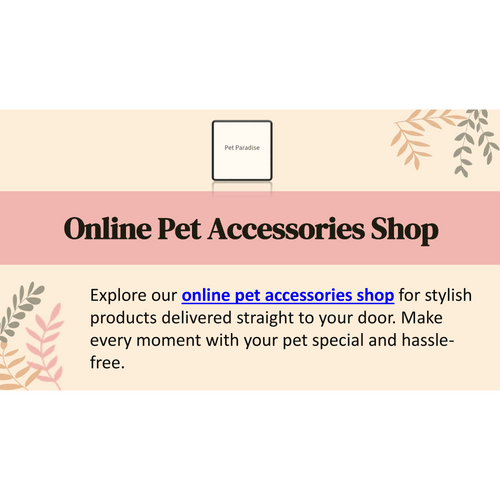 Online Pet Accessories Shop