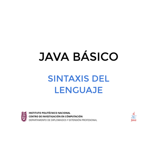 Java Básico - Sintaxis del Lenguaje