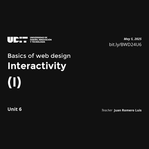 Unit 6. Interactivity | Basics of web design 2024/25