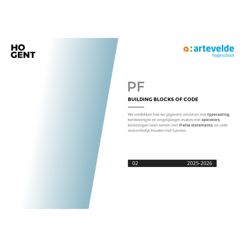 PF/2 - Building Blocks of Code