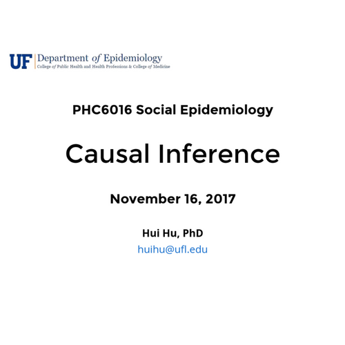 Causal Inference - PHC6016