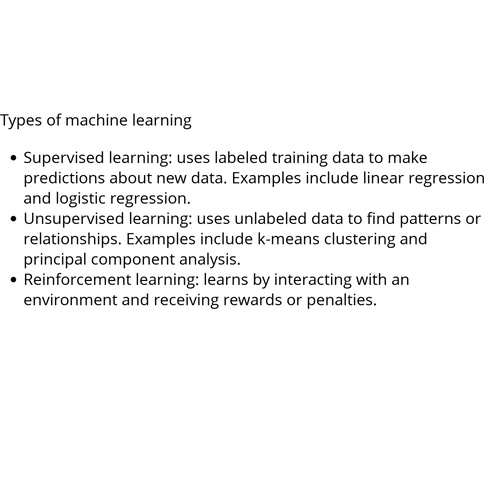Types of Machine Learning