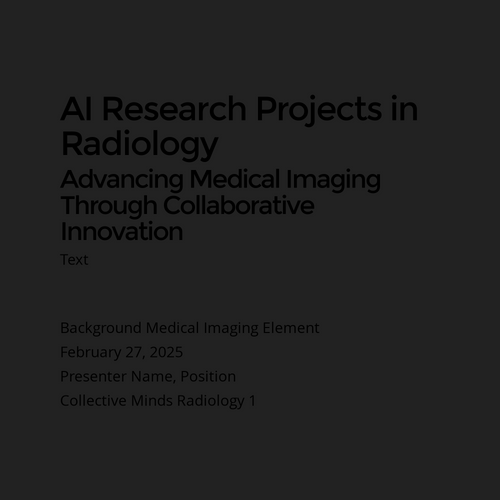 AI Research Projects in Radiology