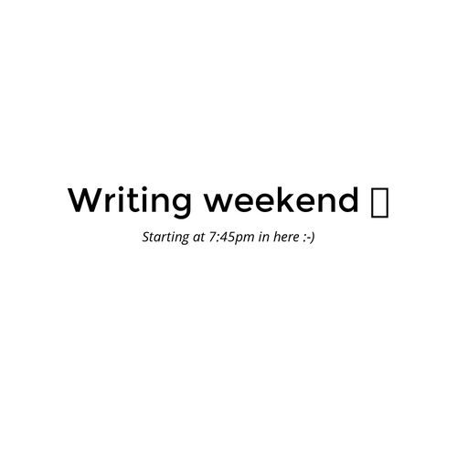 2025 Writing weekend - Saturday