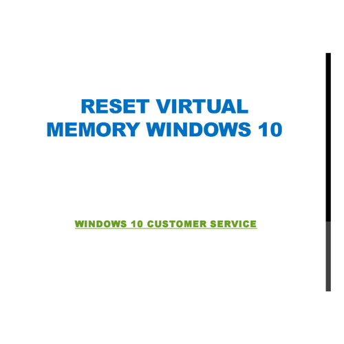 reset virtual memory windows 10