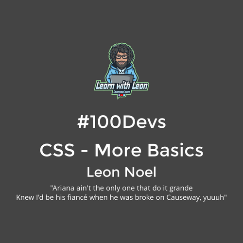 #100Devs CSS - More Basics (cohort 2)