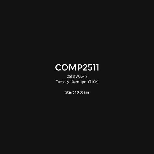 COMP2511 Week 3 25T3