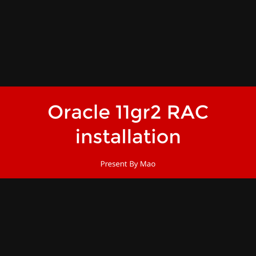 Oracle 11gr2 RAC installation