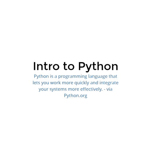 Python Week 1
