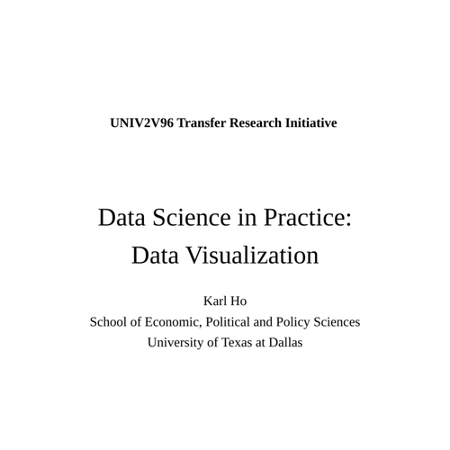 Data Science In Practice Data Visualization