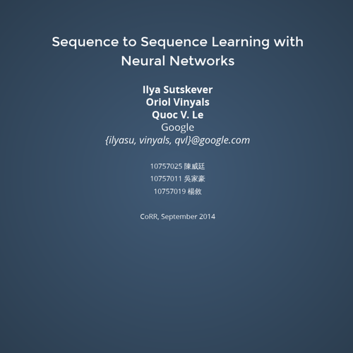 Sequence to Sequence Learning with Neural Networks