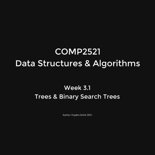 Copy of COMP2521 21T2 - 3.1 - Binary Search Trees