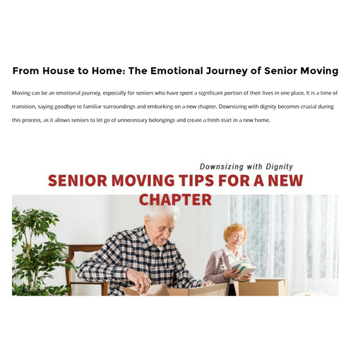 From House to Home: The Emotional Journey of Senior Moving