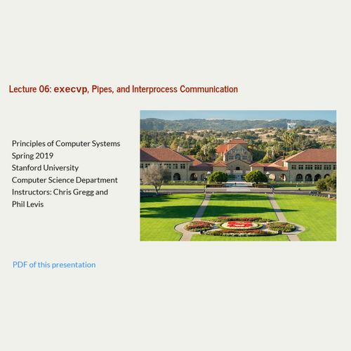 Lecture 06 Execvp Pipes Interprocess Communication