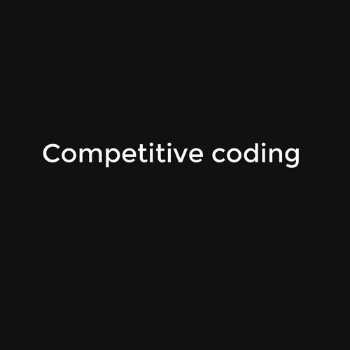 Competitive Coding