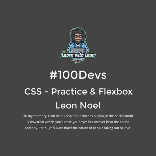 #100Devs - CSS Review & A Little Flexbox