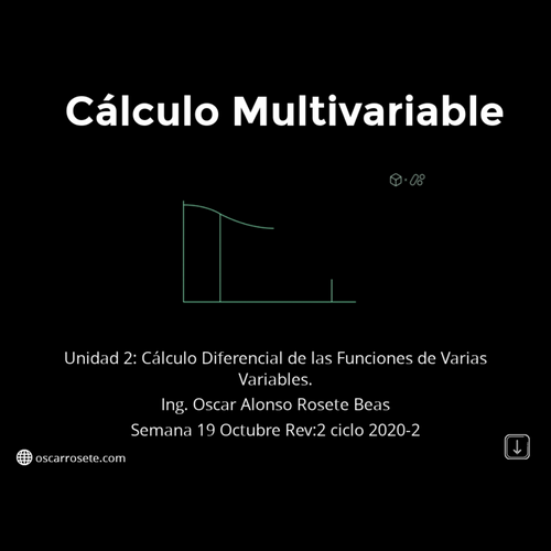 Calculo Multivariable Semana 19 Octubre