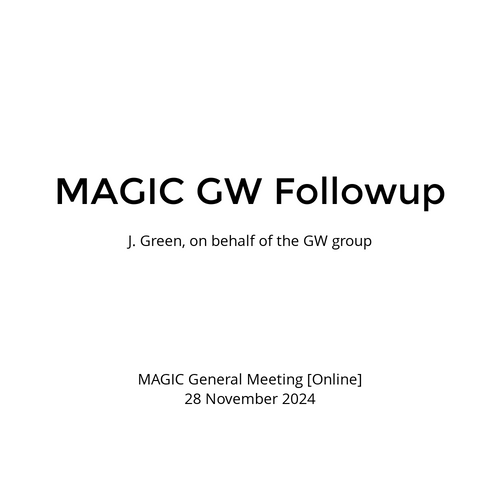 MAGIC + GWs