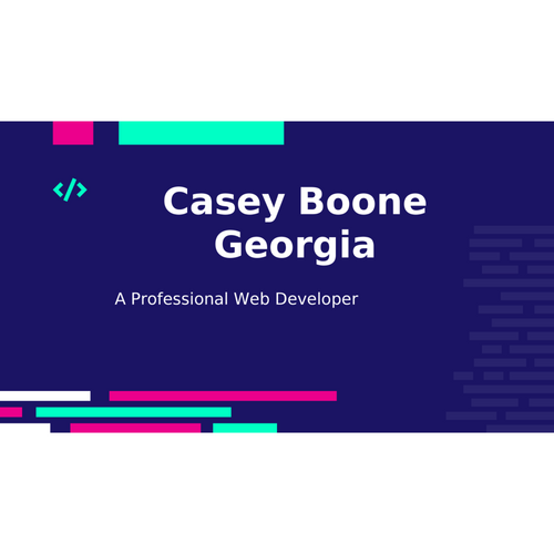 Casey Boone Georgia A Professional Web Developer