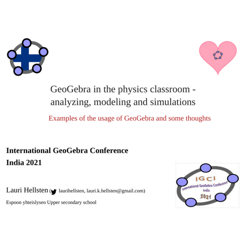 GeoGebra in the physics classroom #IGCI2021