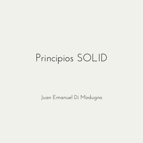 Principios SOLID