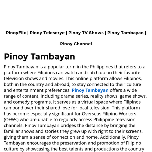 Presentations by PinoyFlix