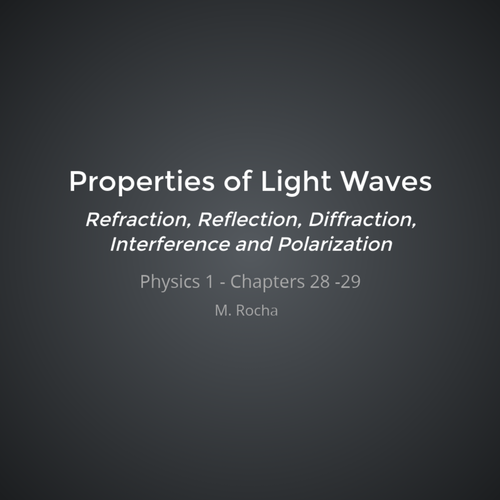 Properties of Light Waves