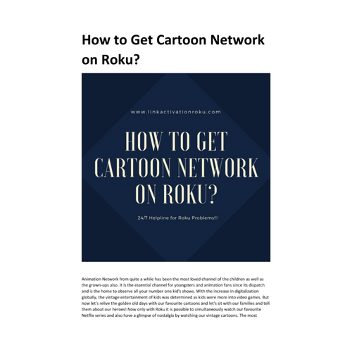 How To Get Cartoon Network on Roku?