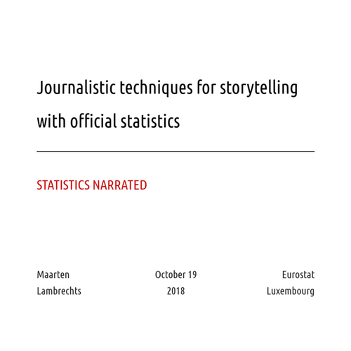 Journalistic techniques for official statistics