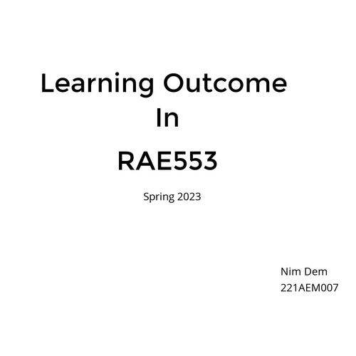 LearningOutCome