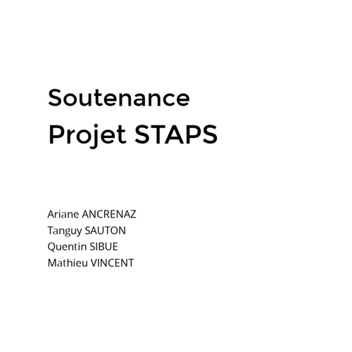Présentation Projet STAPS