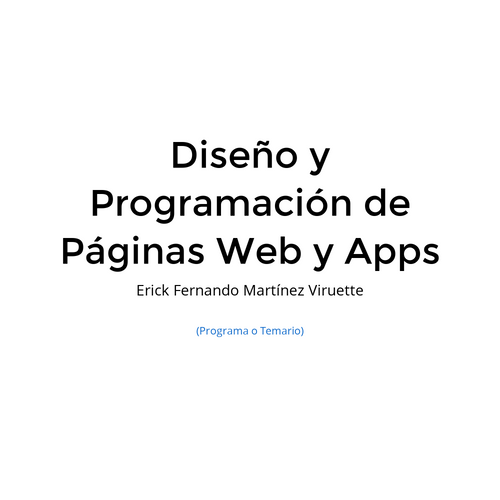 Diseño y programacion de páginas web y apps