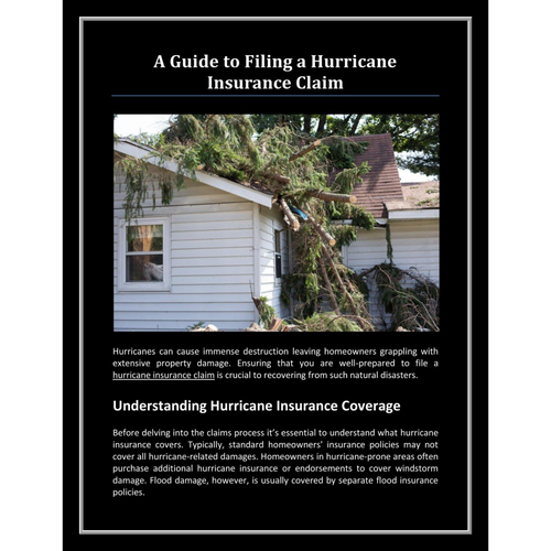 A Guide to Filing a Hurricane Insurance Claim