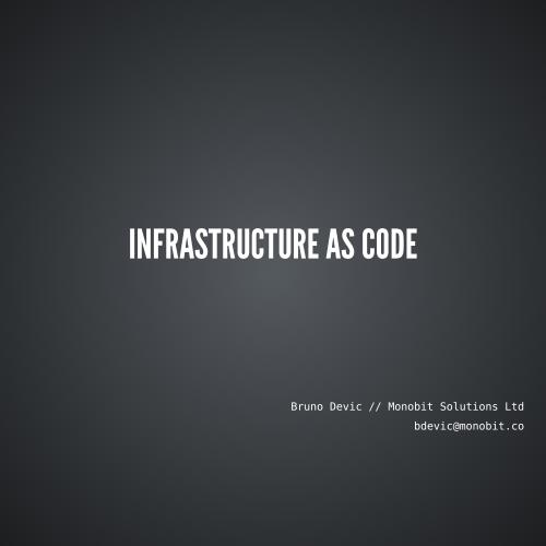 Infrastructure as Code
