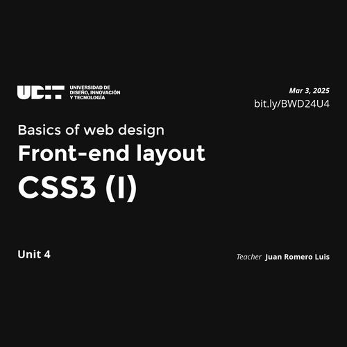 Unit 4. Front-end layout, CSS3 | Basics of web design 2023/24
