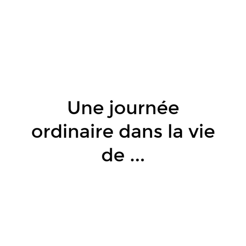 Une journée ordinaire dans la vie de ...