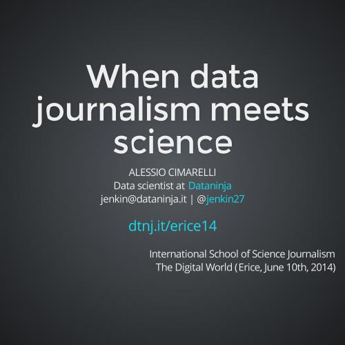 When data journalism meets science