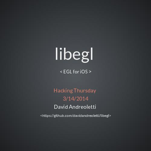 libegl: EGL for iOS