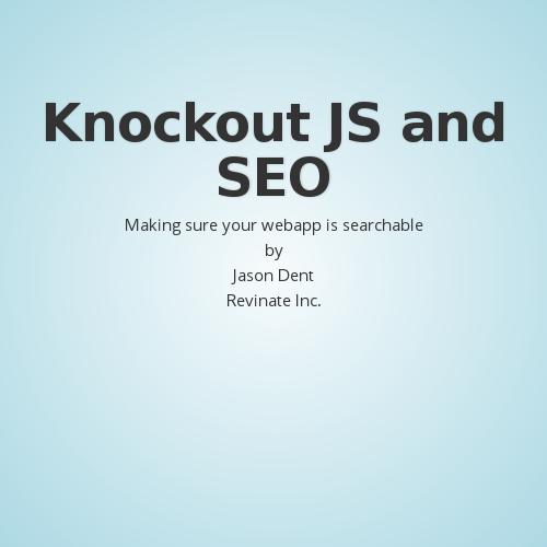 knockout js and seo