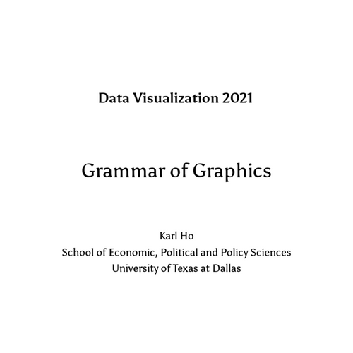 Data Visualization: Grammar of Graphics