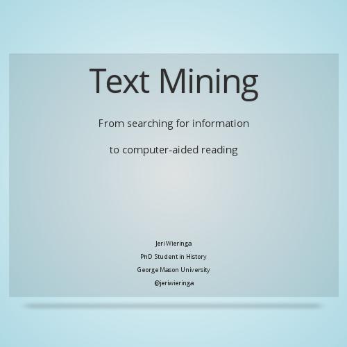 Introduction to Text Mining